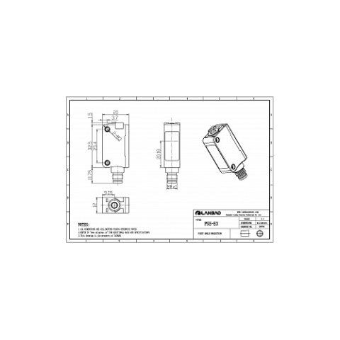 Sensor Óptico LANBAO PSE-BC30DPBR-E3 - BR Sensor